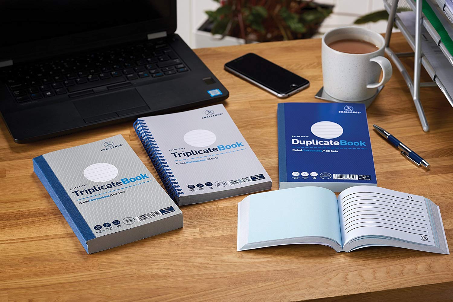 Challenge Triplicate Book Carbonless Wirebound Ruled 105x130mm Ref ...