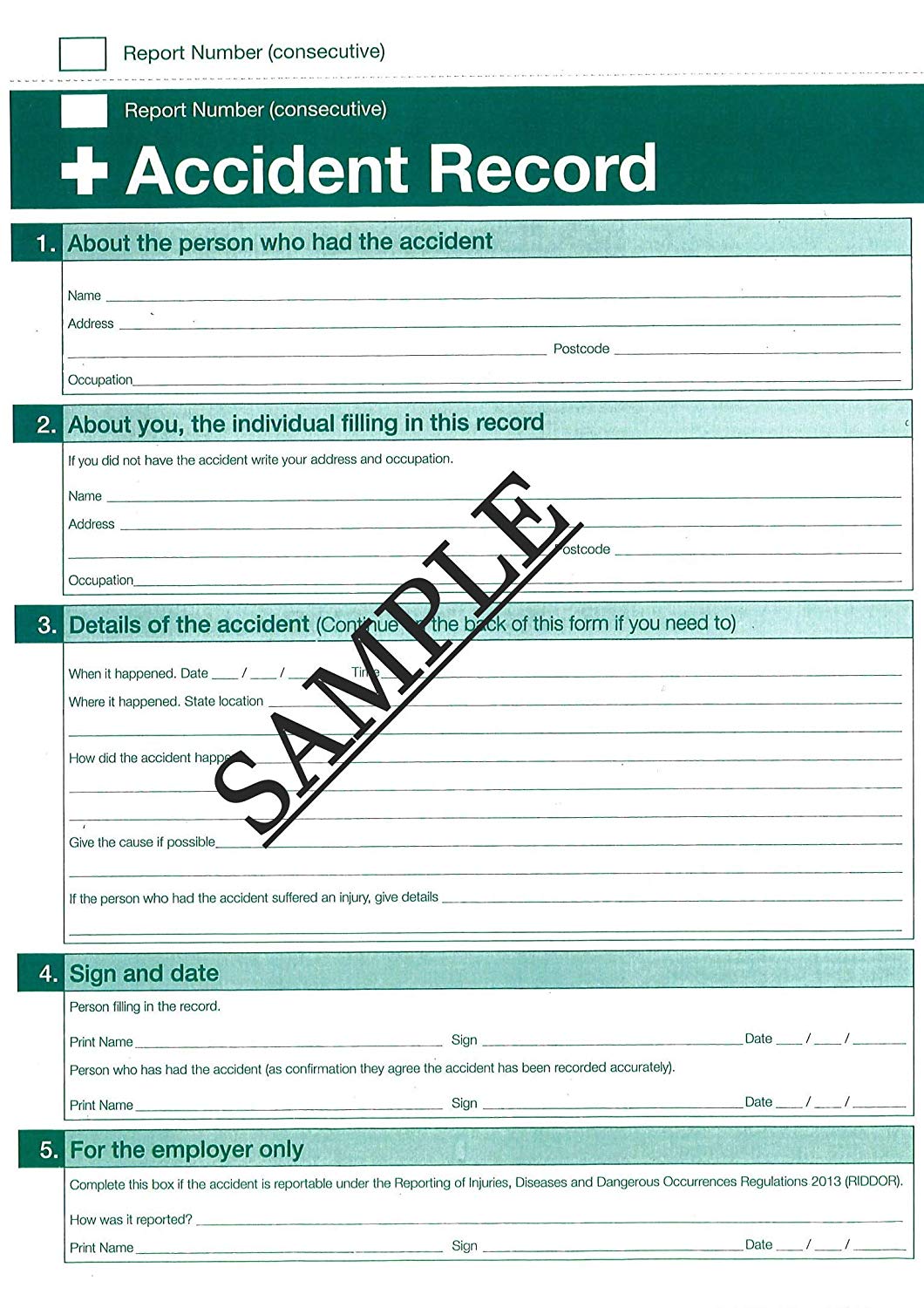 Safety First Aid Group Accident Book A4 – BigaMart