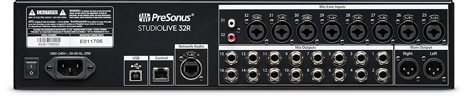 PreSonus StudioLive 32R Series III 34-input, 32-Channel Stage Box and ...