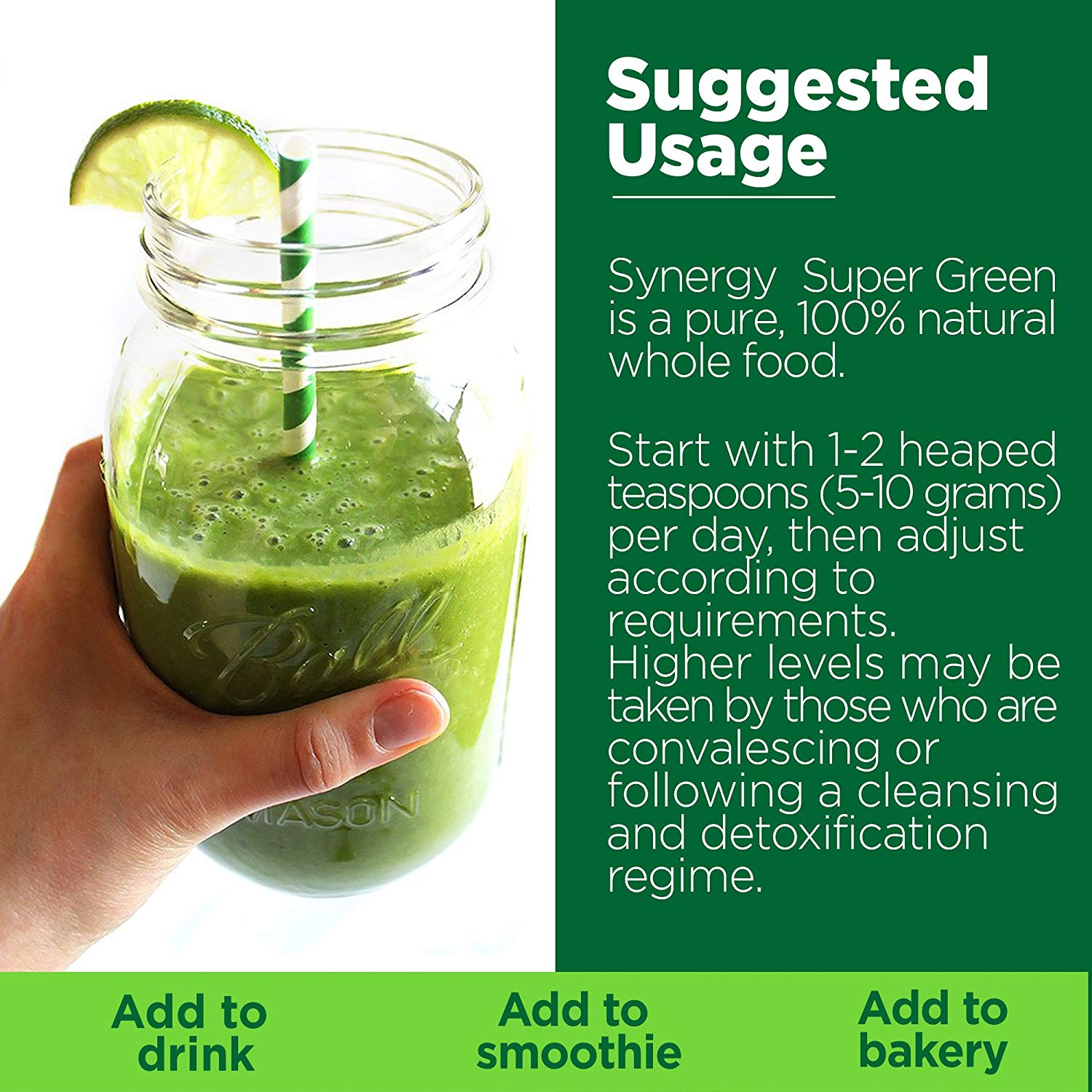 Synergy Natural Organic Super Greens Powder – 200g – BigaMart