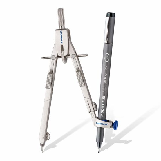 STAEDTLER Mars Professional 555 Compass Set with Lead Part, Extension ...