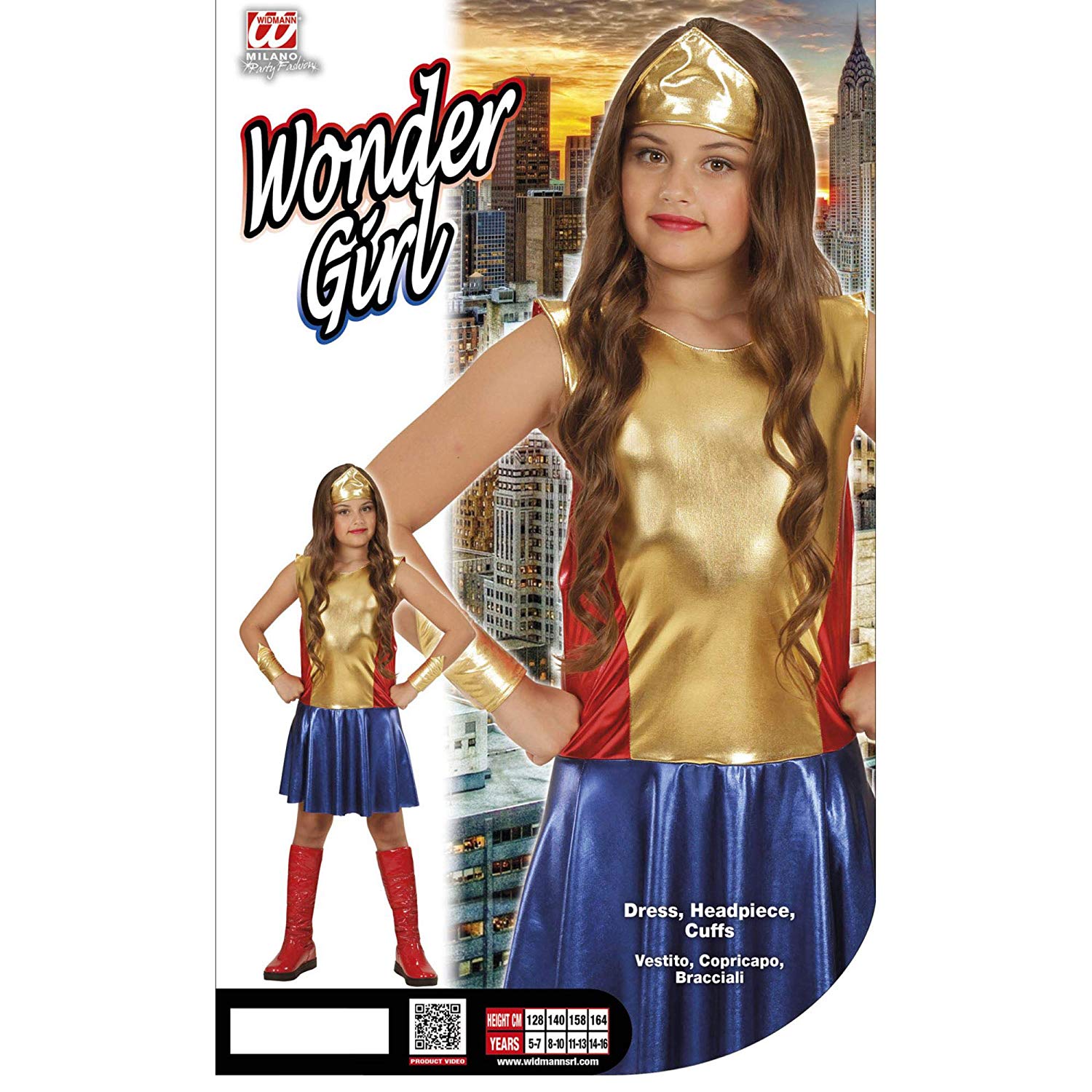 Girls Wonder Girl Super Hero Fancy Dress Costume – BigaMart