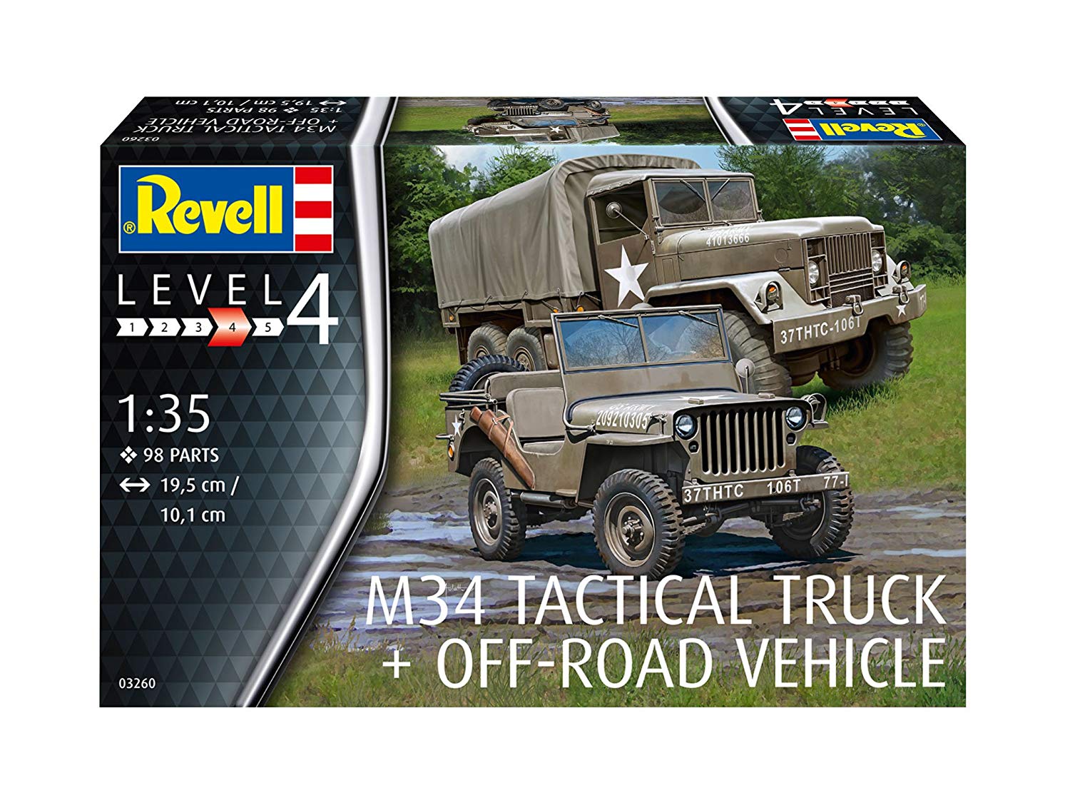Revell 03260 – M34 Tactical Truck & Off Road Vehicle 1: 35 Scale Model ...