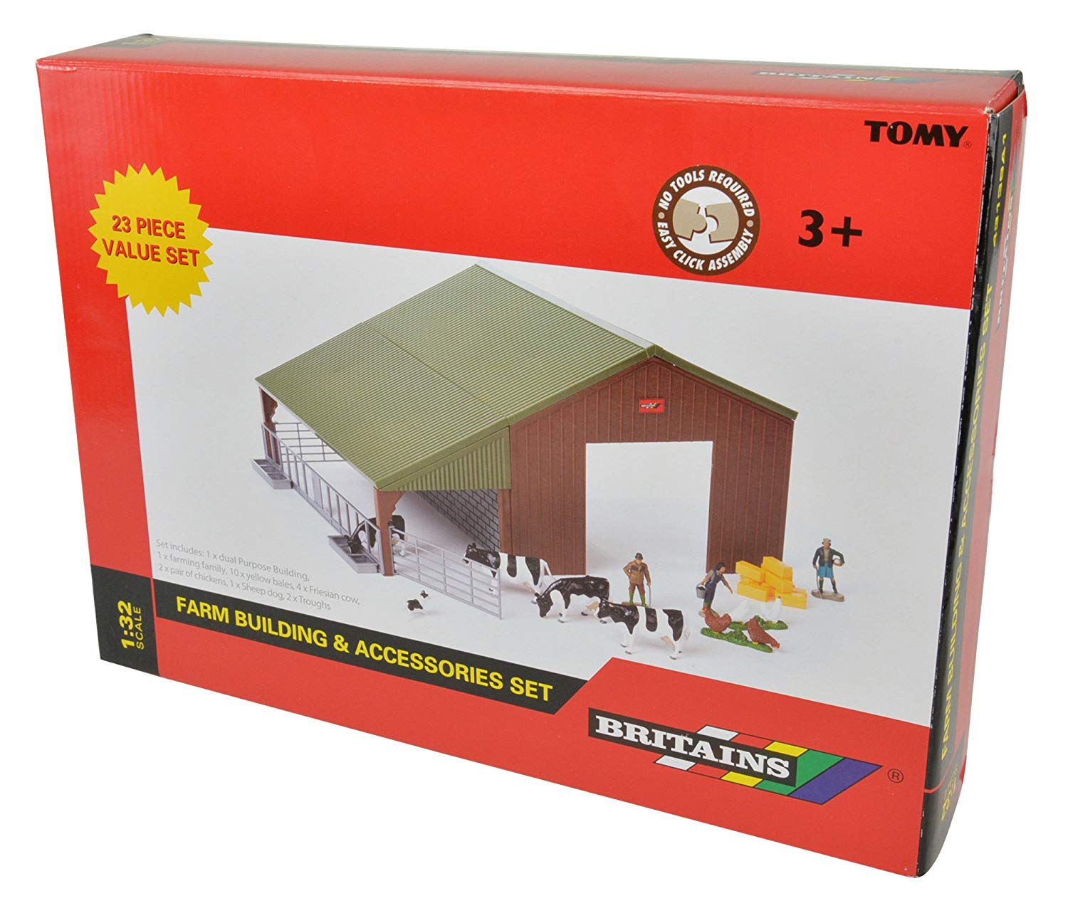 Britains 1:32 Animal Farm Building Playset Collectable Farm Animals for ...