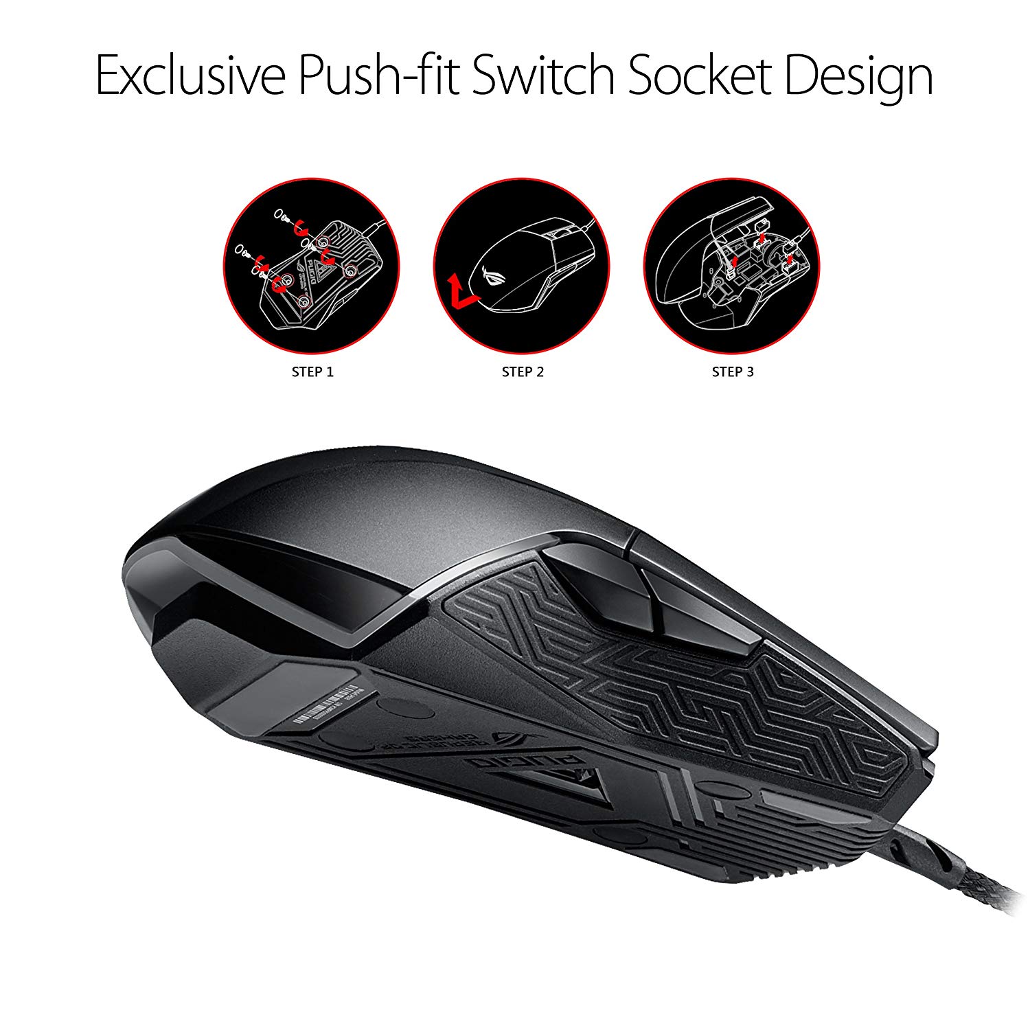 ASUS ROG Pugio Truly Ambidextrous Optical Gaming Mouse with ...