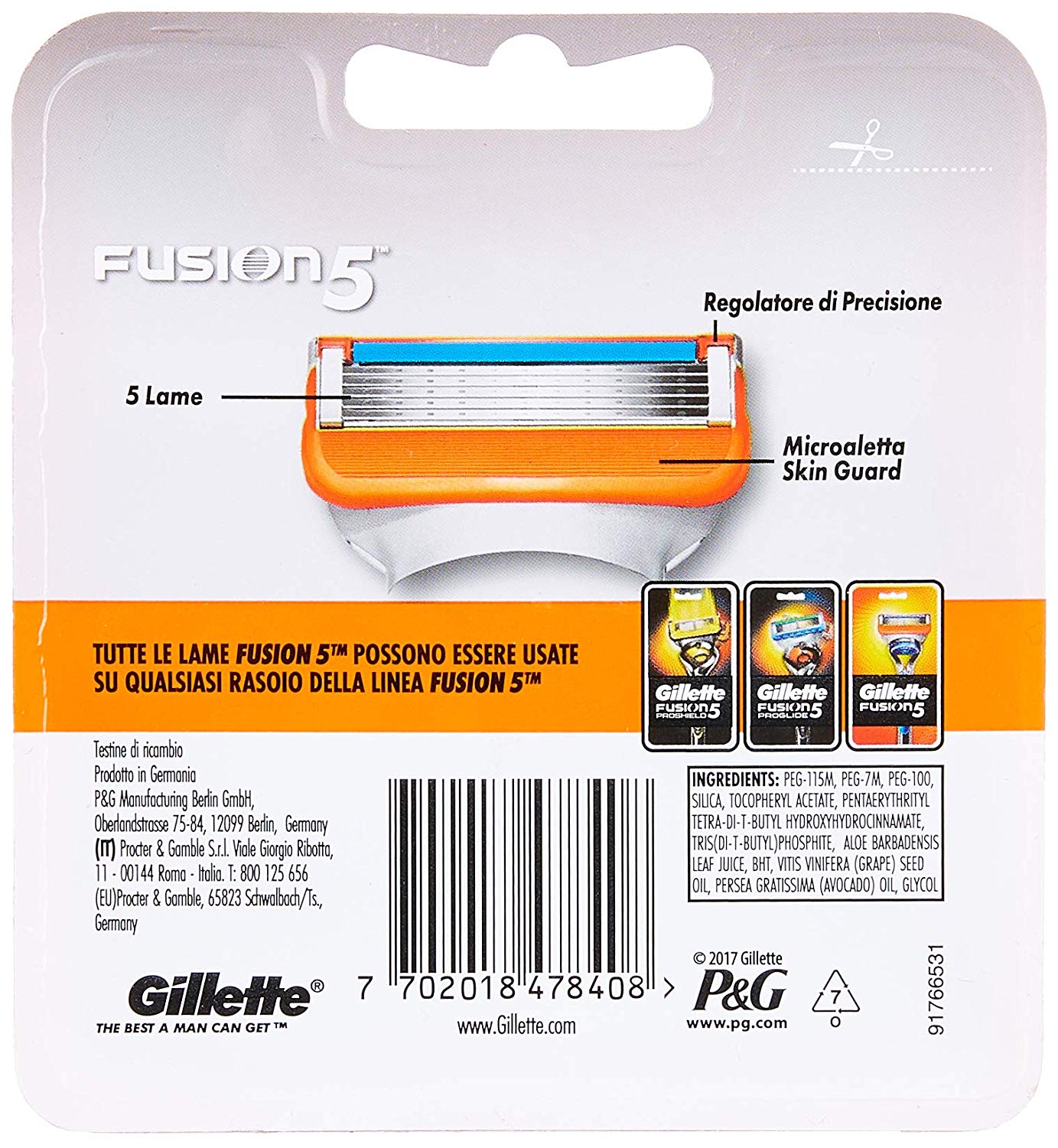 GILLETTE Fusion 5 Manual Sachet, 8-Count – BigaMart