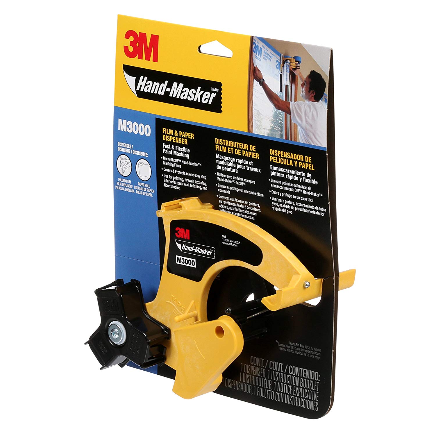 3M Hand-Masker M3000 tool for masking film and paper, all tapes widths ...