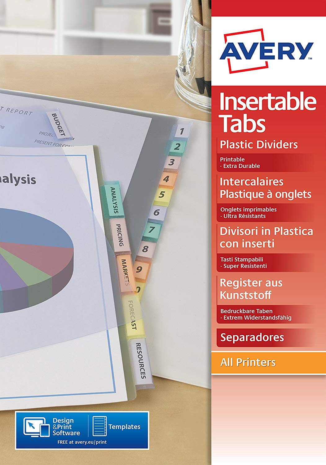 Avery Insertable Tabs – Assorted Colours – BigaMart