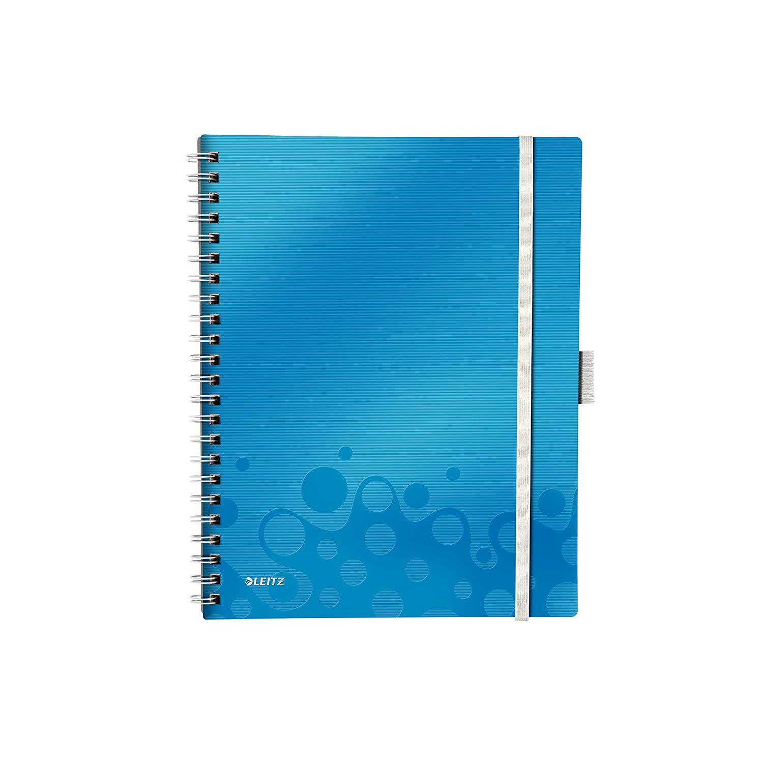 Leitz A4 Stiff Cover Notebook, Blue (Wire Bound, 80 Sheets, Ruled, 80 ...