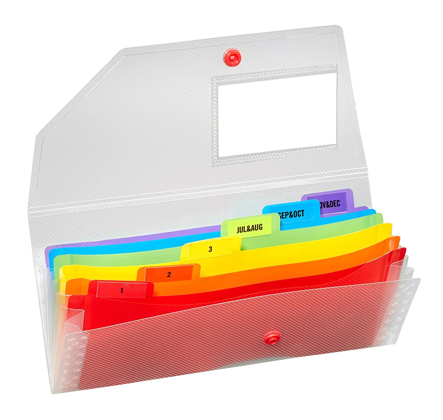 Snopake DL Rainbow Expanding Organiser 6-Part [Pack of 1] Ref: 15770 ...