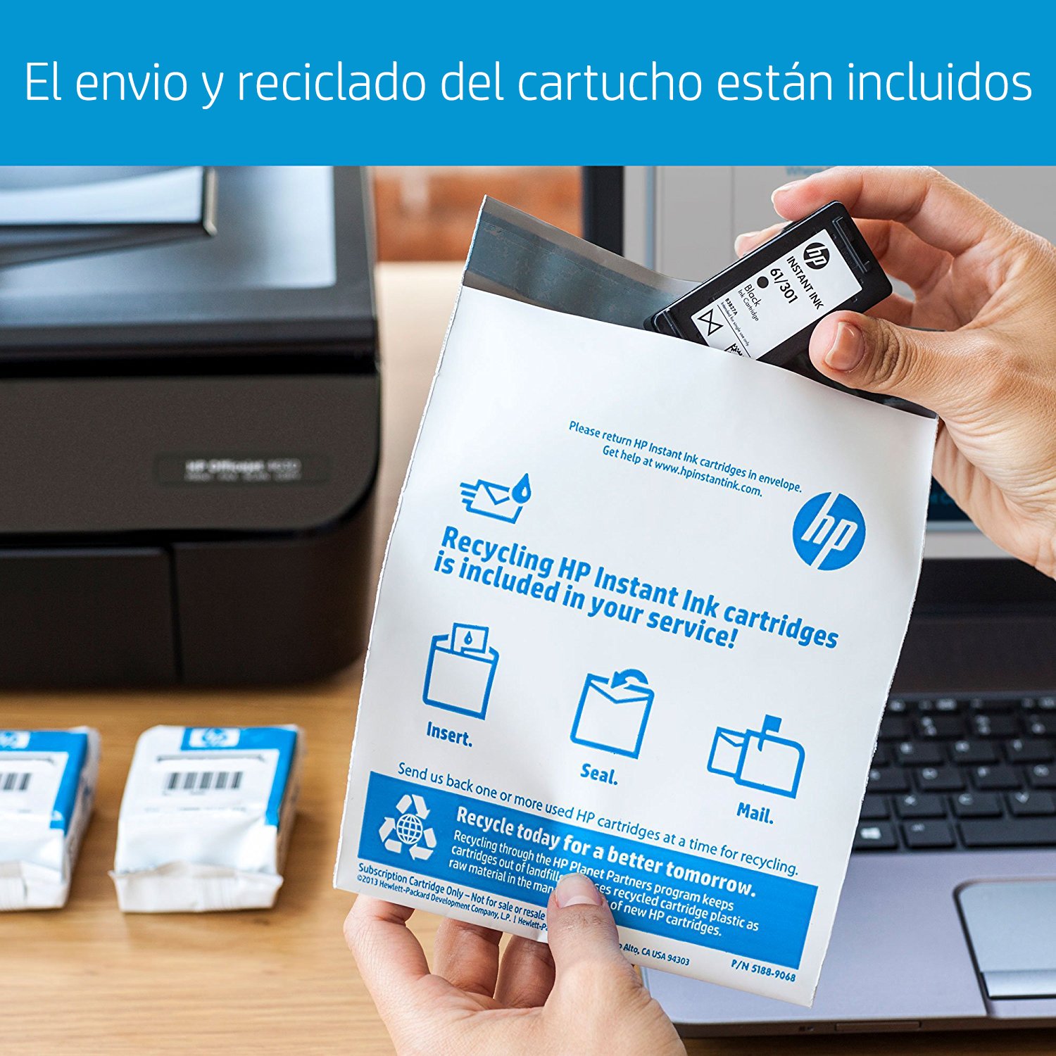HP Instant Ink – Registration Card, White 300 páginas white – BigaMart