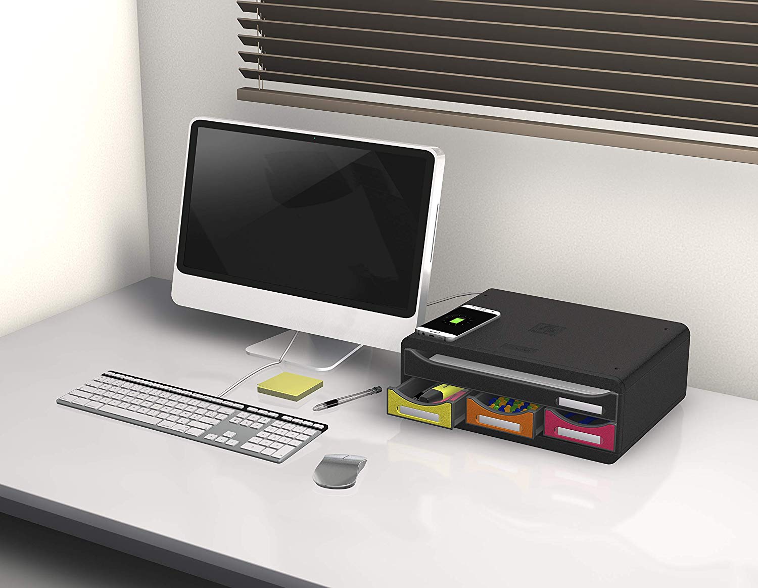 Exacompta Iderama Toolbox Monitor Riser wit QI Wireless Charging – BigaMart