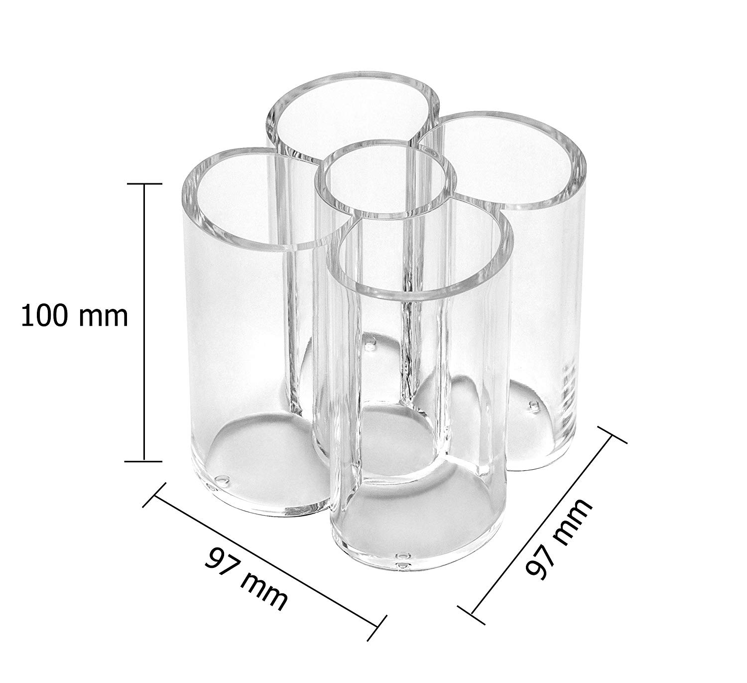 OSCO Clear Acrylic 5 Round Tube Holder, AORG-1 – BigaMart