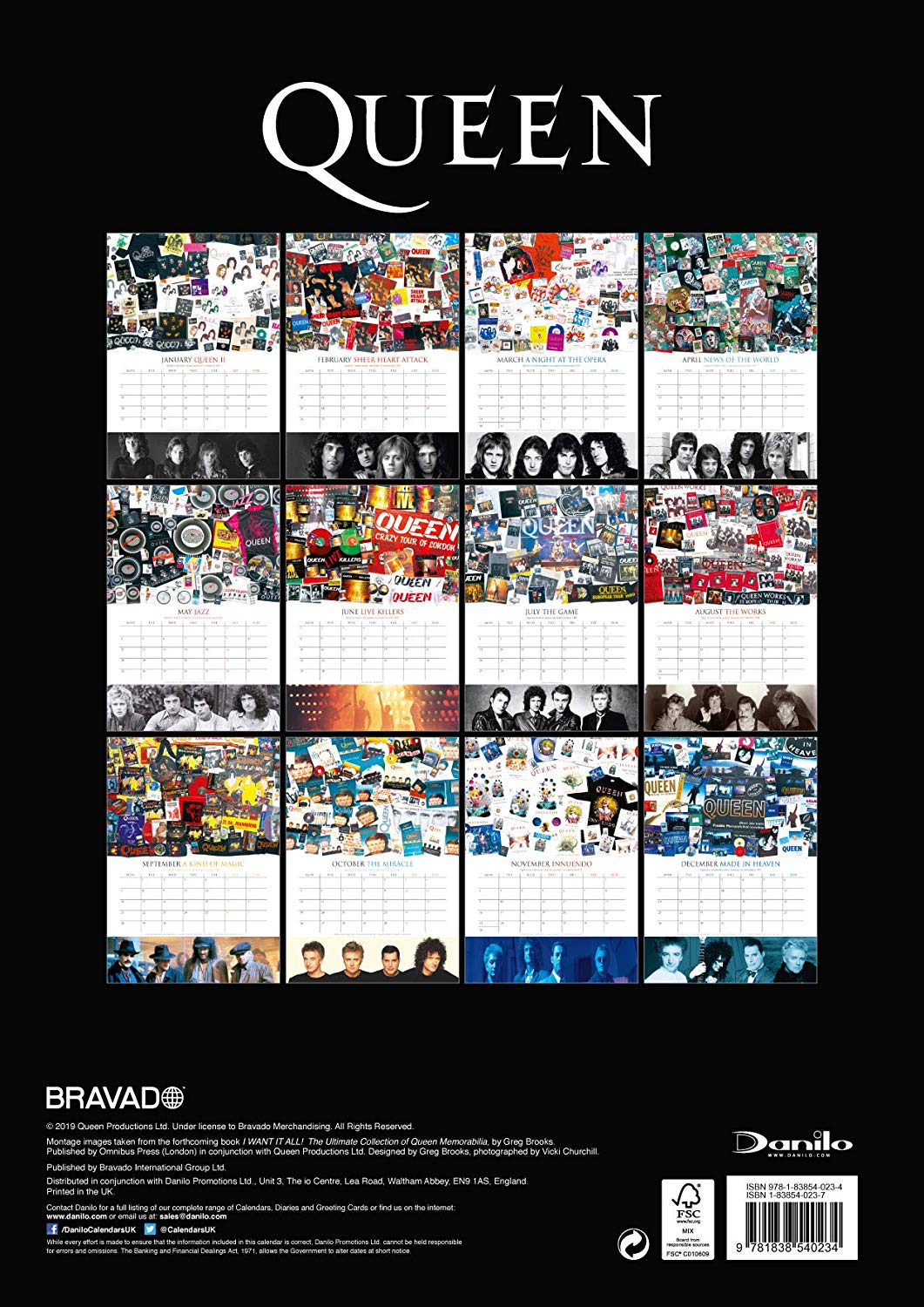 Queen 2020 Calendar – Official A3 Wall Format Calendar – BigaMart