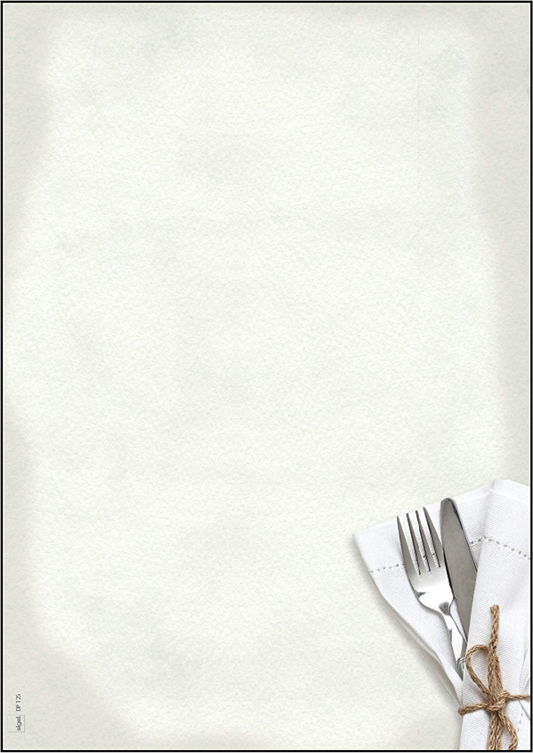 SIGEL DP125 Motif paper “Menu Meals”, A4, 90 gsm, 50 sheets – BigaMart