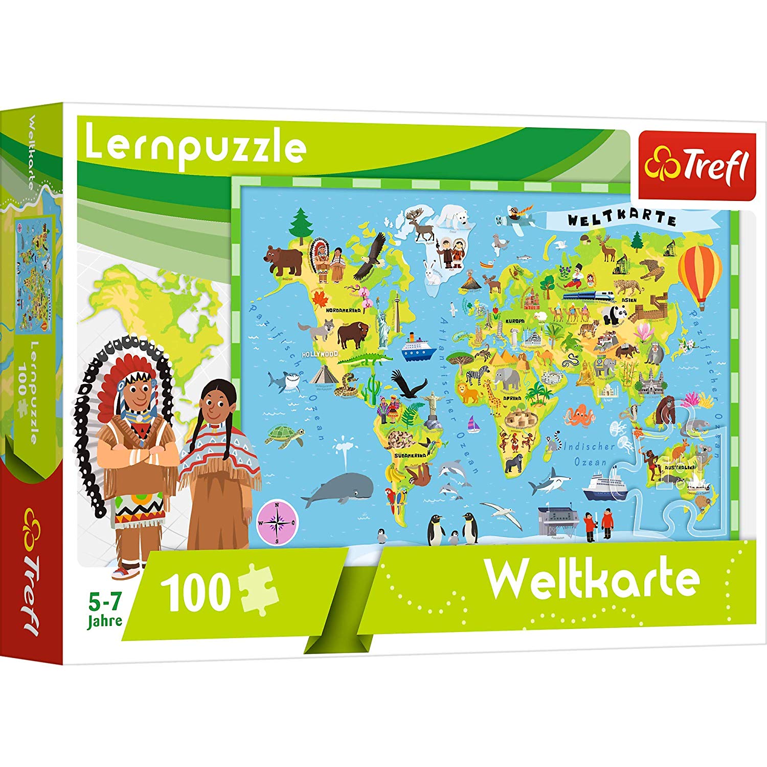 Trefl “World Map German Version Puzzle (100-Piece, Multi-Color) – BigaMart