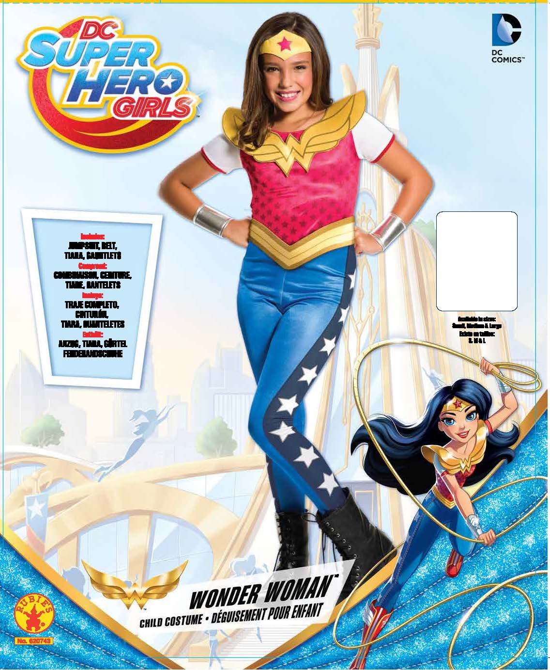 Rubie’s Official Girl’s Dc Super Hero Wonder Woman Costume – Medium ...
