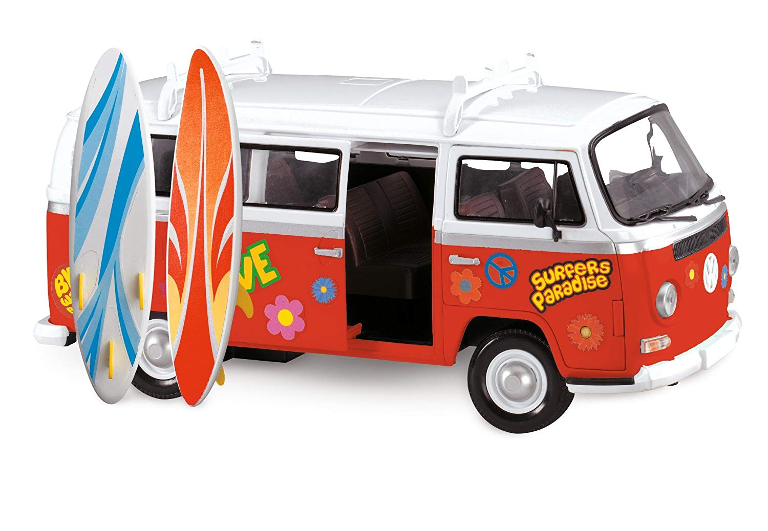 Dickie Toys 203776001 Retro VW Surfer Camper Van with Friction Drive 32 ...