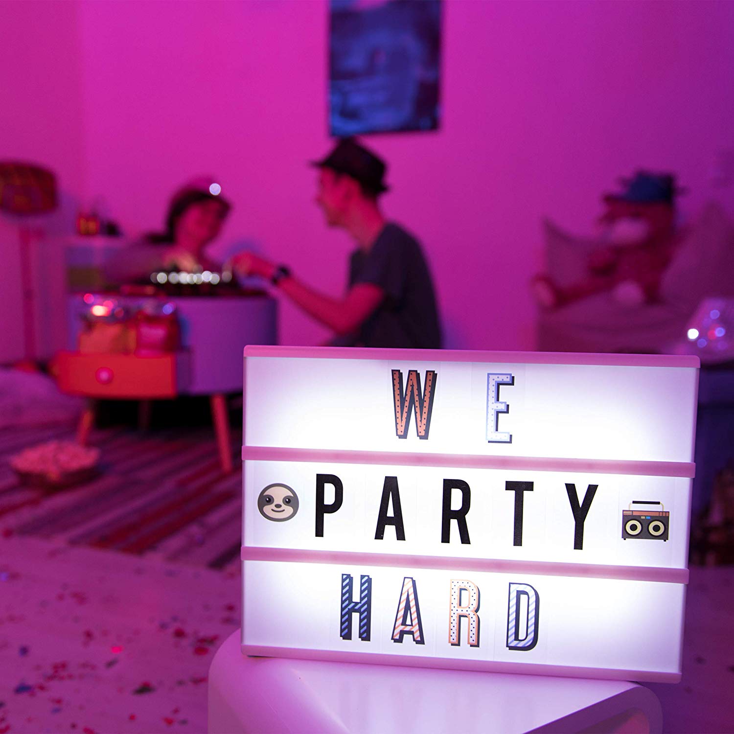 Relaxdays Lightbox Extension Set, 240 Crazy Icons, Accessory Kit with ...