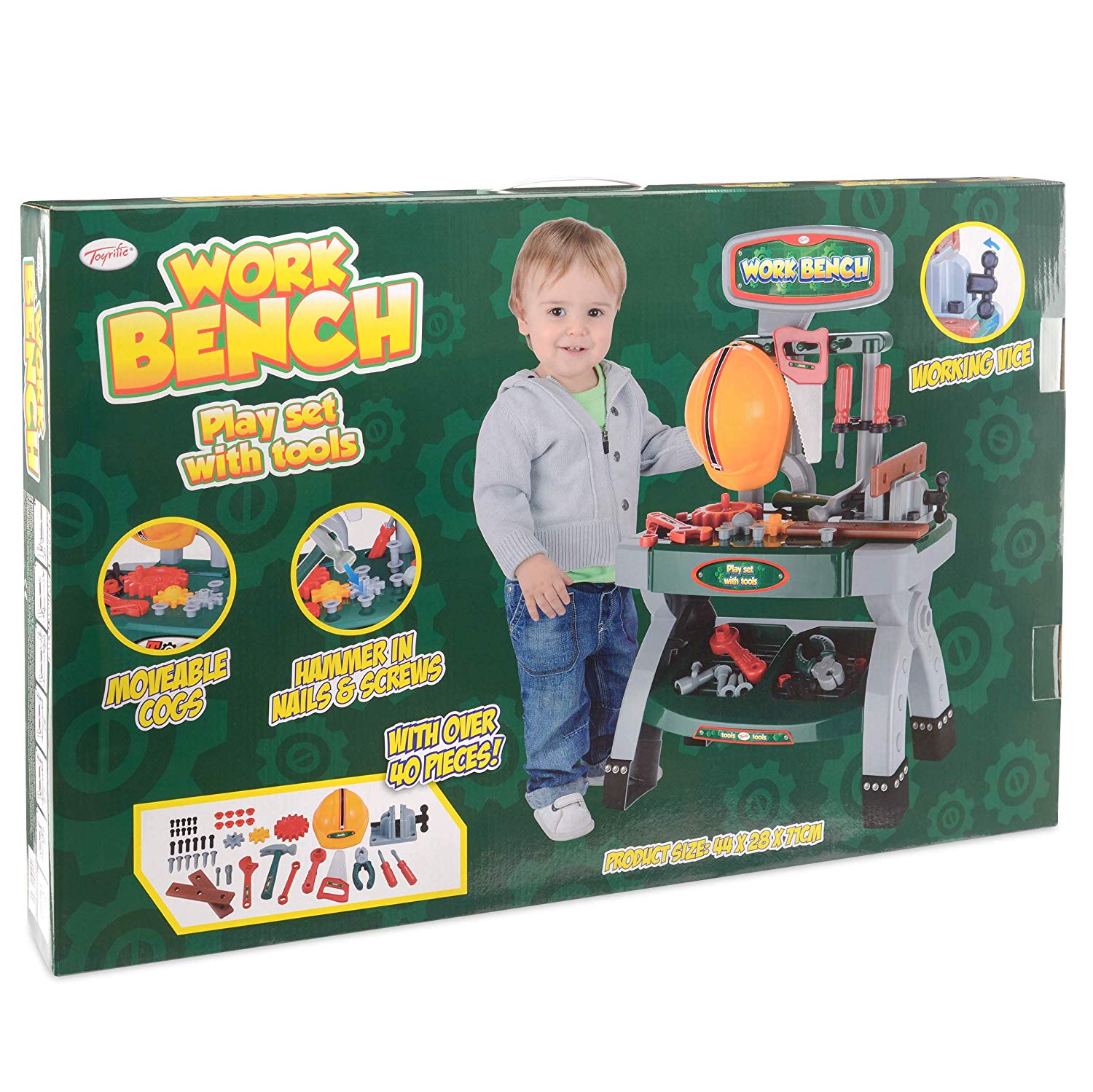Toyrfic Kids Workbench, Role Play Tool Kit for kids, Toy Construction ...