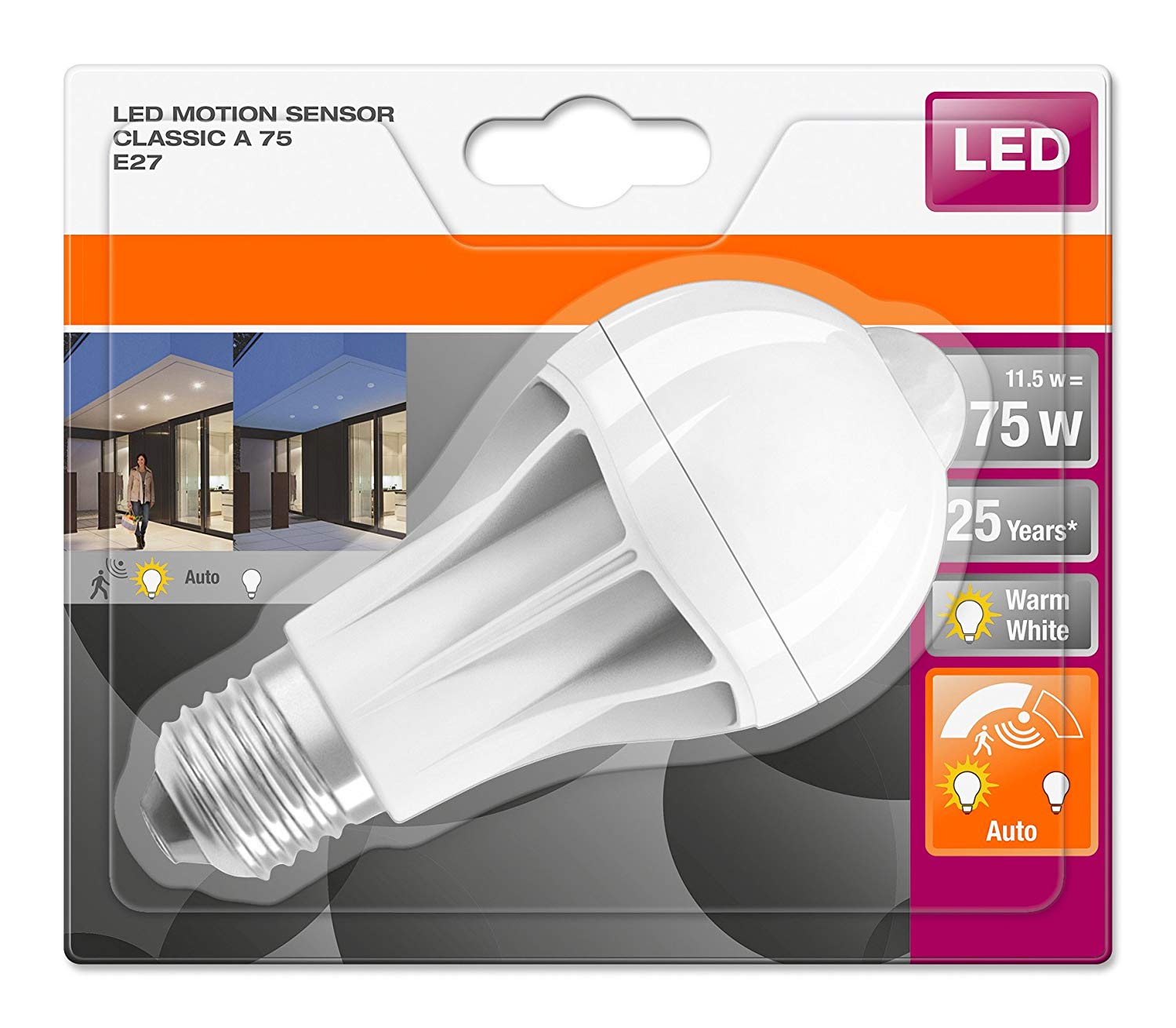 OSRAM LED Star+ Motion Sensor Classic A / LED-lamp in bulb shape with ...