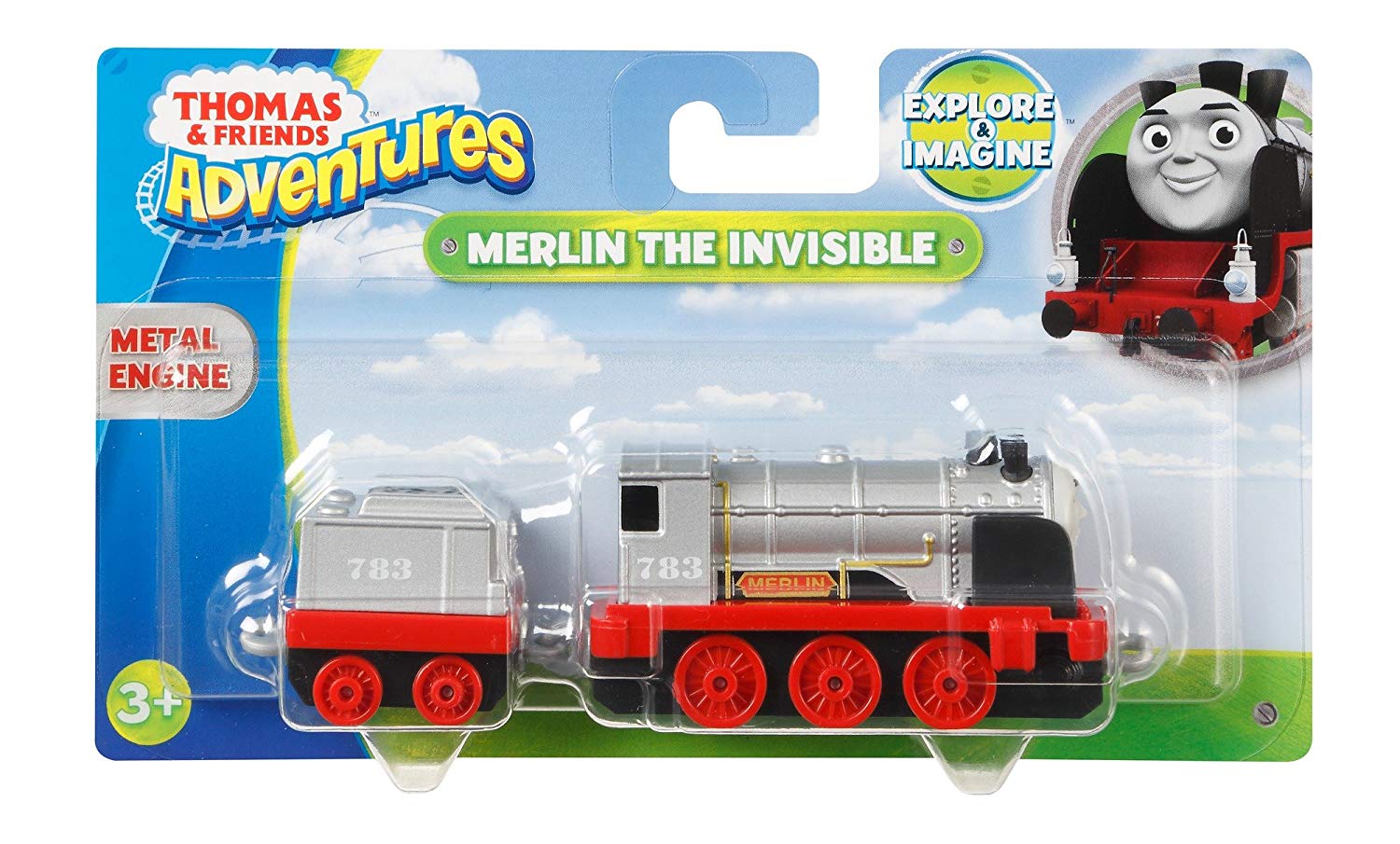 Thomas & Friends DXR59 Large Merlin the Invisible, Thomas the Tank ...