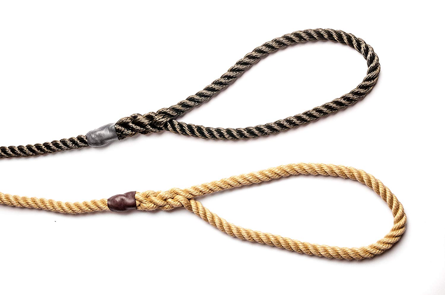 Dog & Field Deluxe Gundog Slip Lead (Natural Brown) Soft 8mm Spliced ...