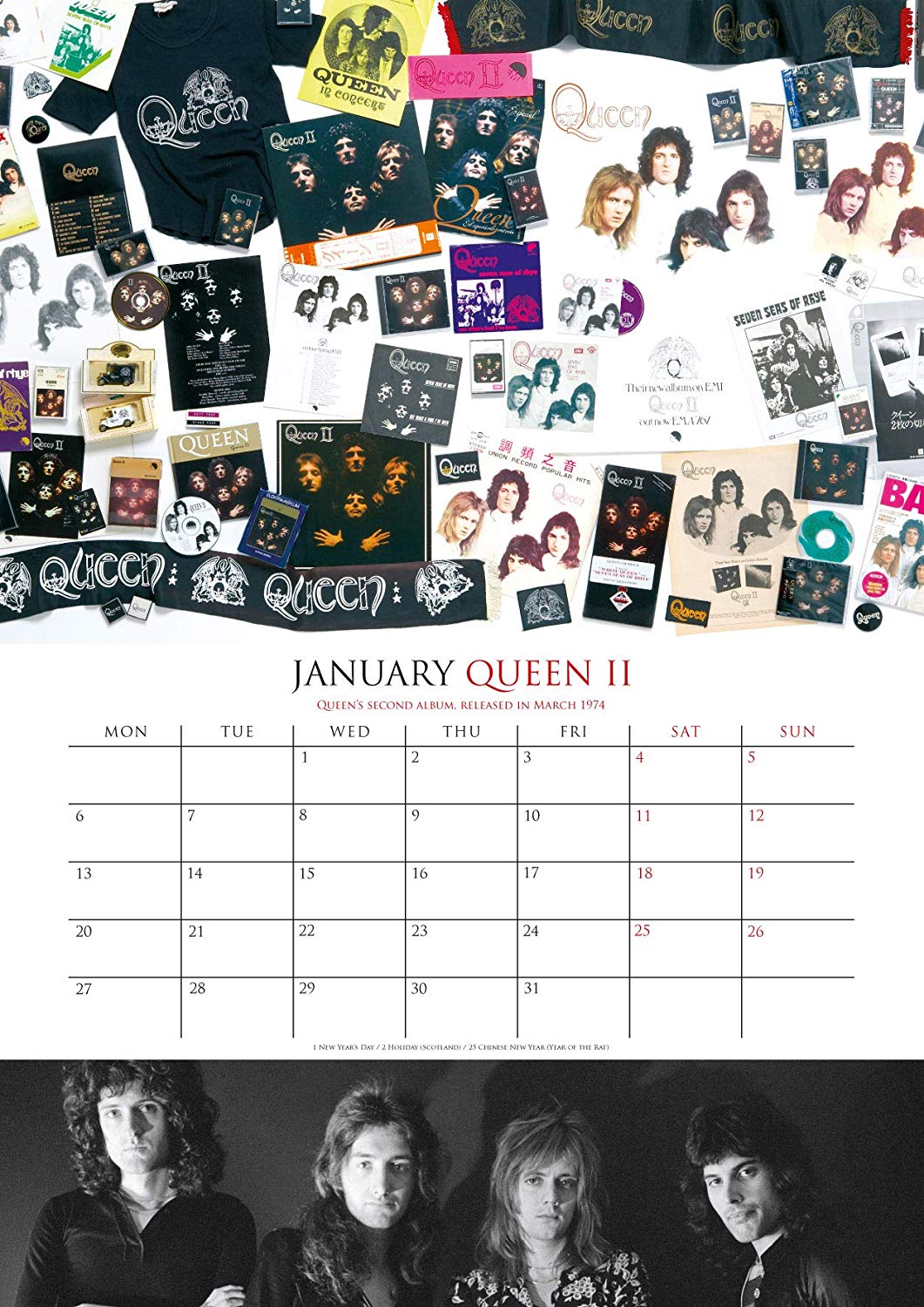 Queen 2020 Calendar – Official A3 Wall Format Calendar – BigaMart
