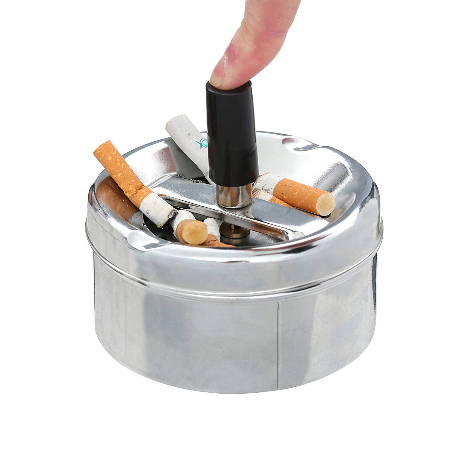 Premier Housewares 305204 Ash Tray Small Silver Outdoor Ashtray Chrome ...