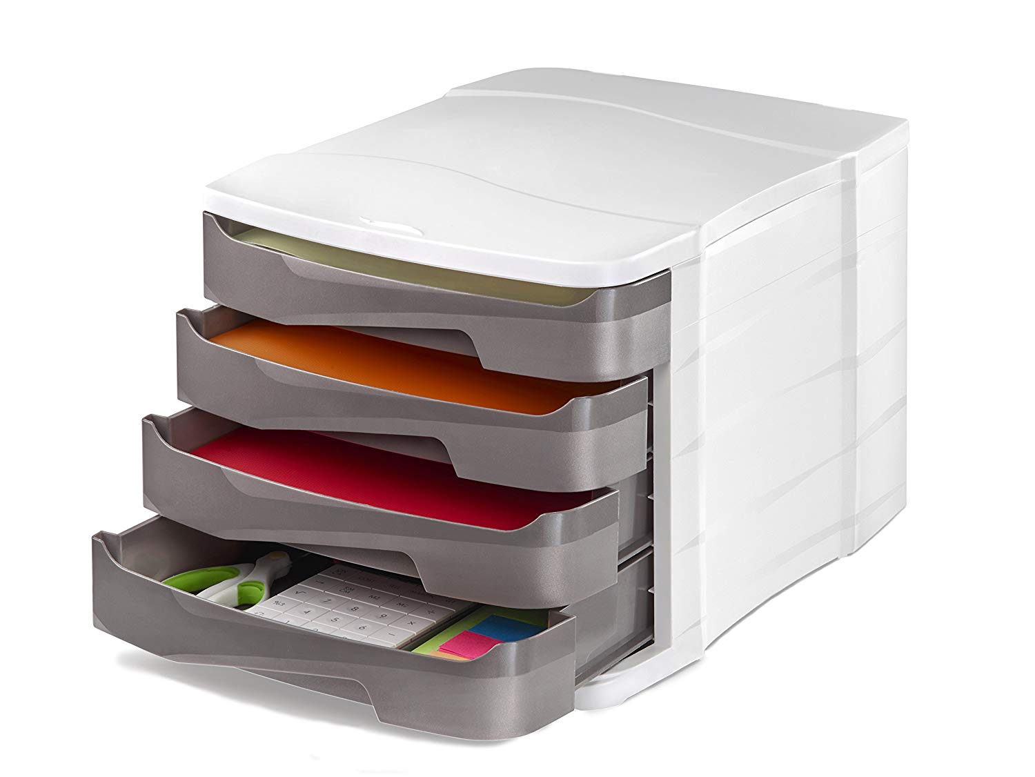 CEP Isis Metallic 4 Drawer Unit – Taupe – BigaMart