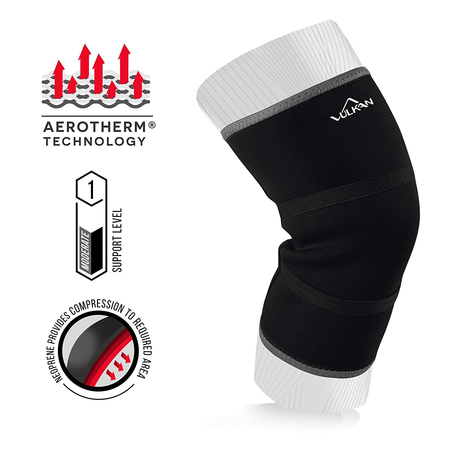 Vulkan Classic Neoprene Knee Support , Black , Large – BigaMart