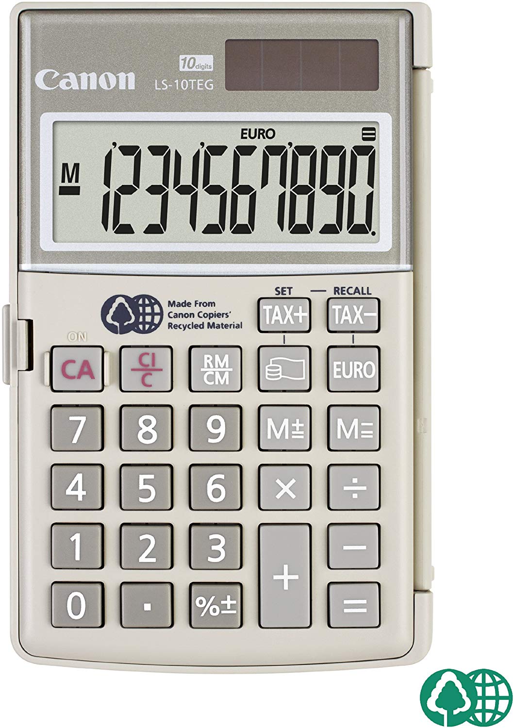 Canon LS-10TEG 10 Digit Handheld Calculator with Tax and Euro Currency ...