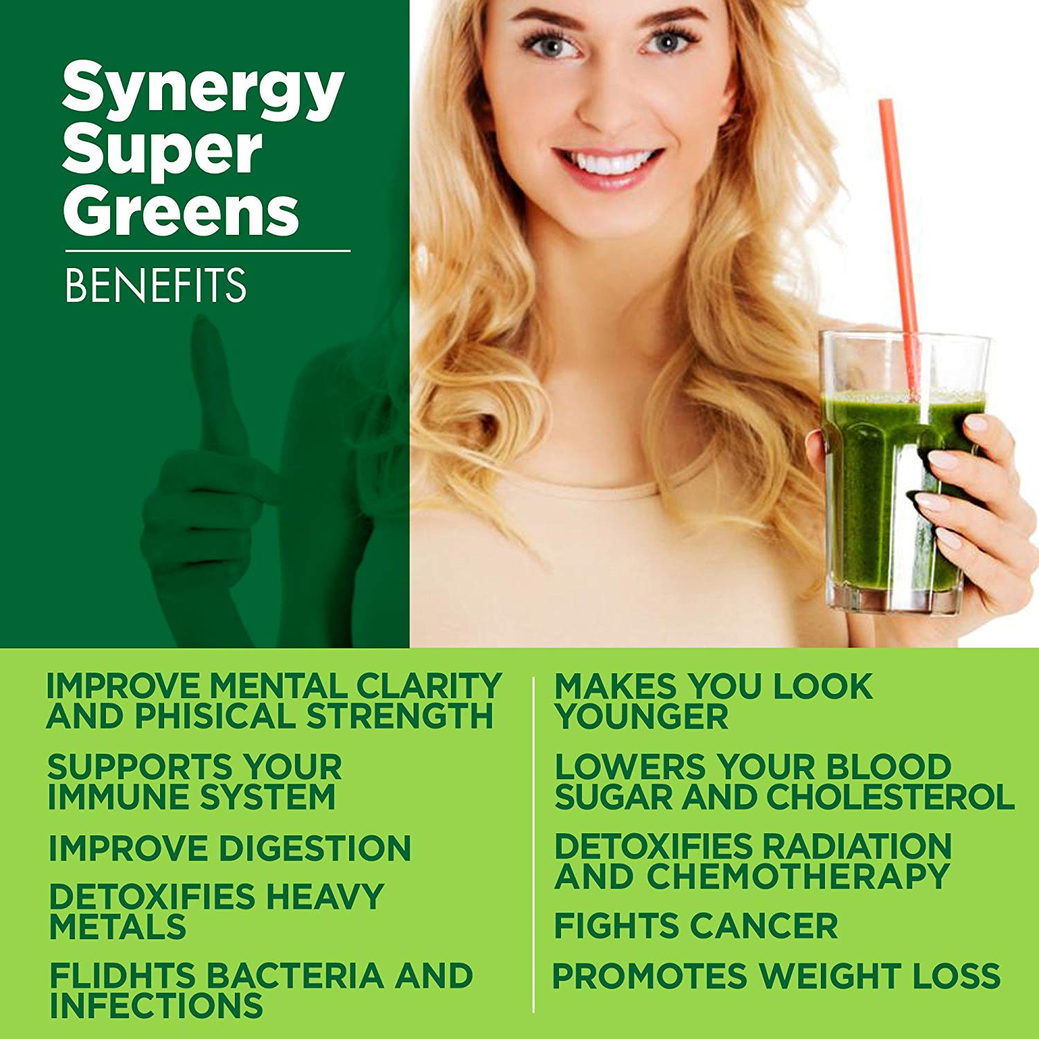 Synergy Natural Organic Super Greens Powder – 200g – BigaMart