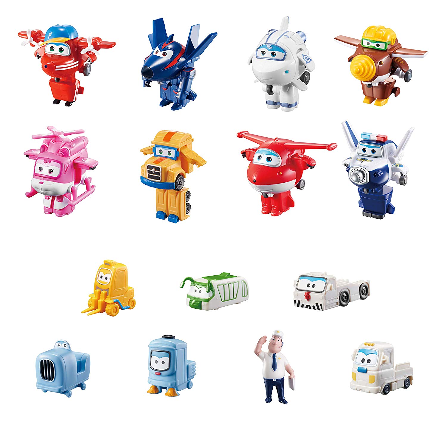 Super Wings Transform-a-Bots World Airport Crew | Series 2 | Collector ...