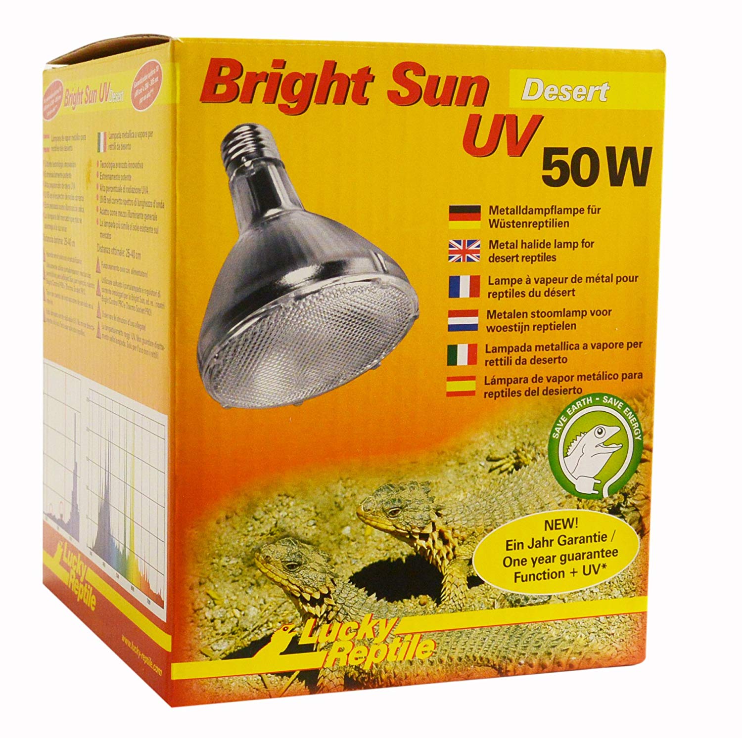 Lucky Reptile, Bright Sun UV Desert, complete set, metal halide lamp including a matching socket ...