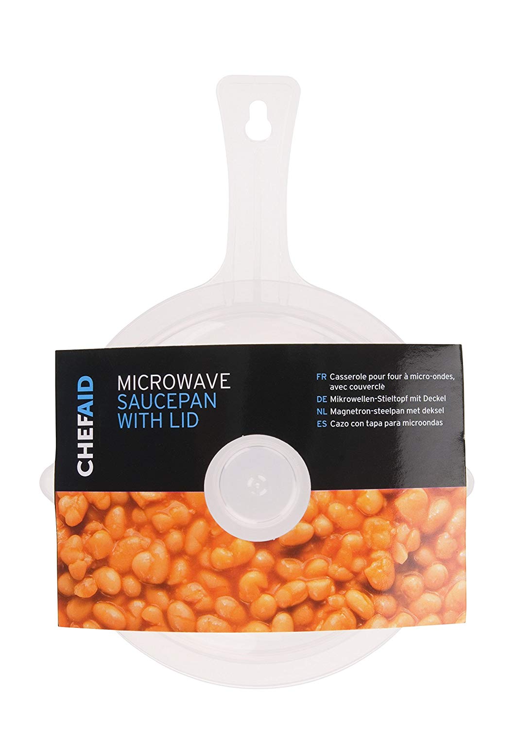 Chef Aid Microwave Saucepan with Lid, Measures 21.5 x 15.3 x 10.8 cm ...