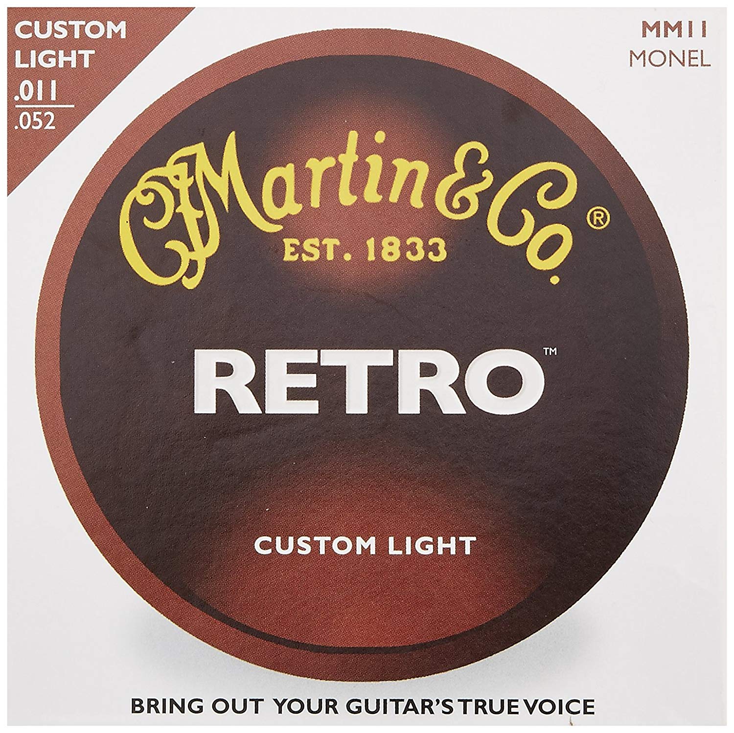 C.F Martin retro strings for acoustic guitar. MM11 Custom Light (11-52 ...
