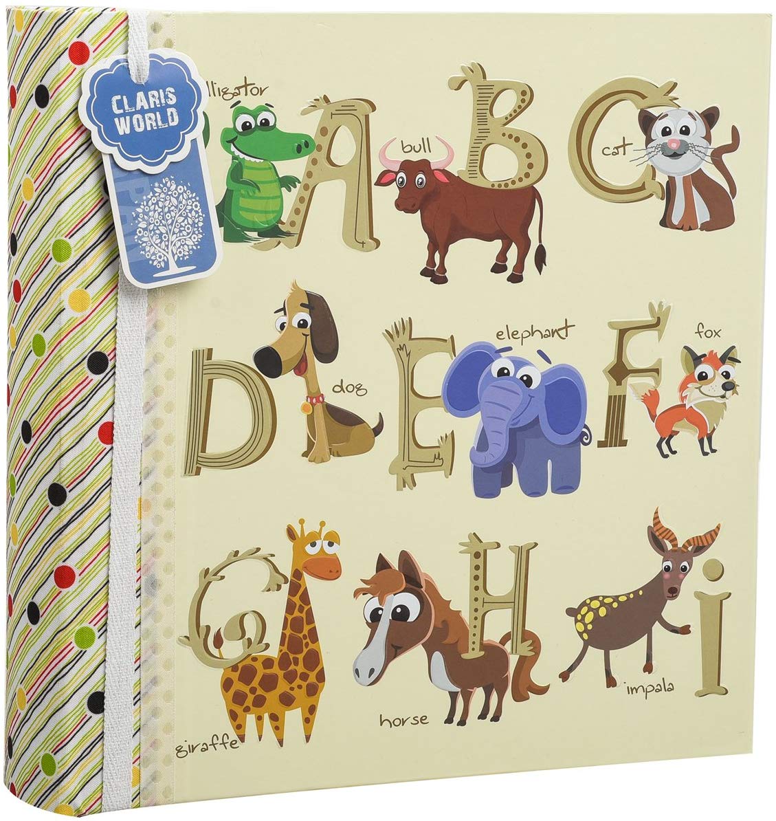 Large Baby Alphabet/Number Gift Slip In Case Photo Album for 200 4 x 6 ...