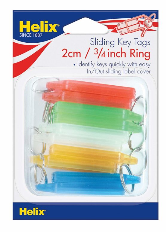 Helix Medium Key Fobs (Pack of 10 in Assorted Colours), 10 PACK HLX ...