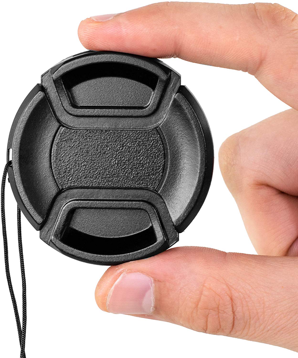 Phot-R 49 mm Centre Pinch Lens Cap with Safety Cord for DSLR Cameras ...