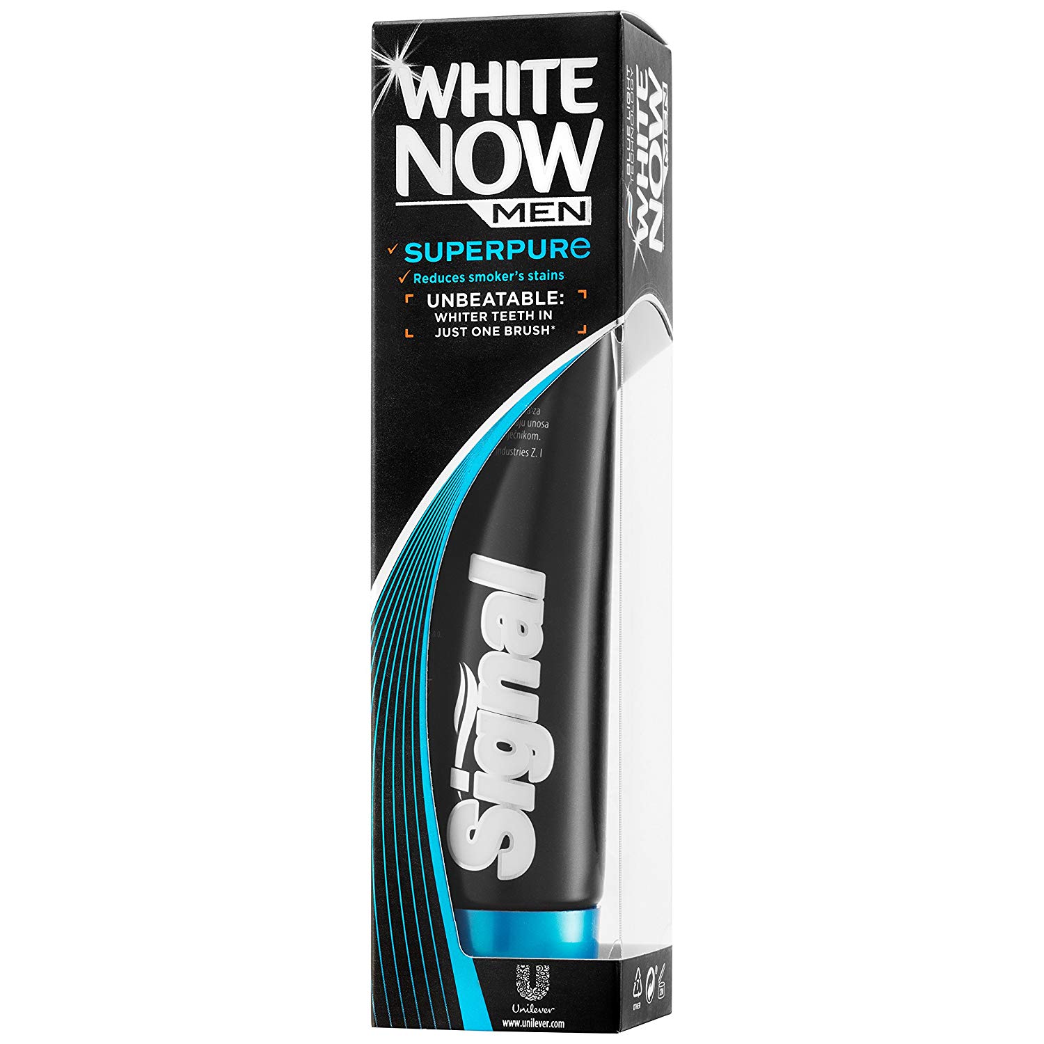 White Now Super Pure Stain Removal Toothpaste, Clinically Proven ...