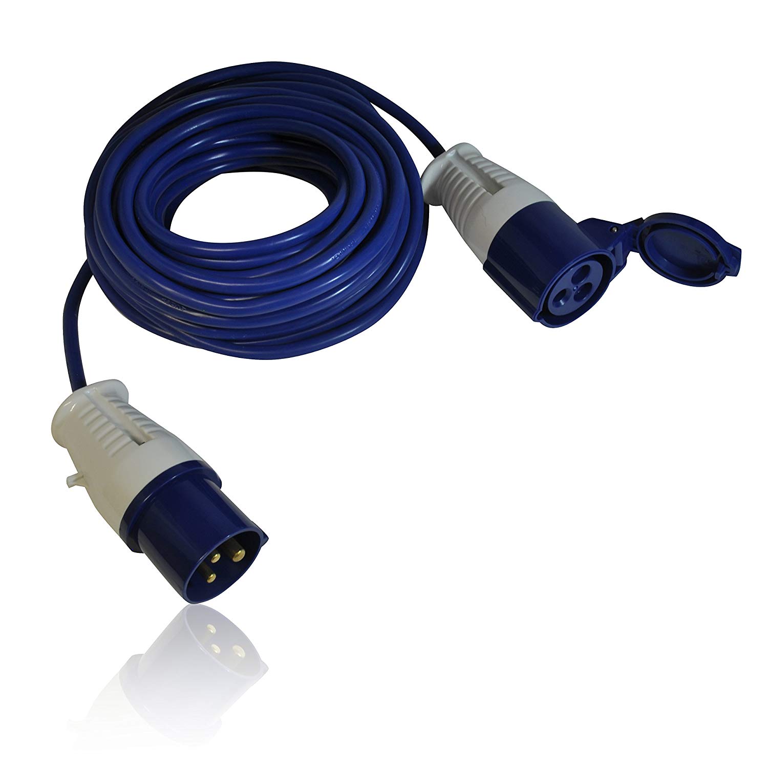 14 Metre, 16A 3 Pin Female Socket for Tent/Motorhome/Caravan Hookup IEC ...