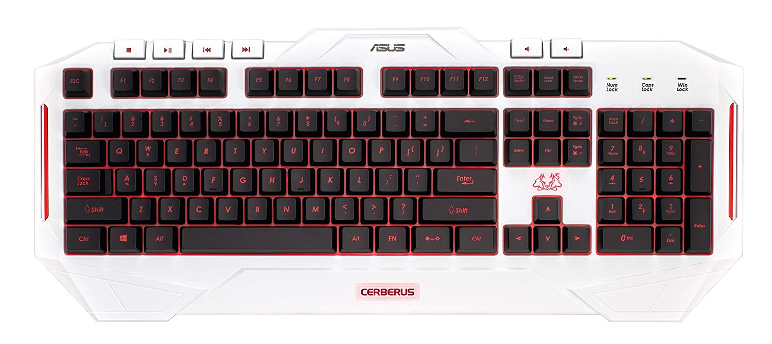 Asus Cerberus Gaming Keyboard USB Backlit LED, Italian Layout No Bianco ...