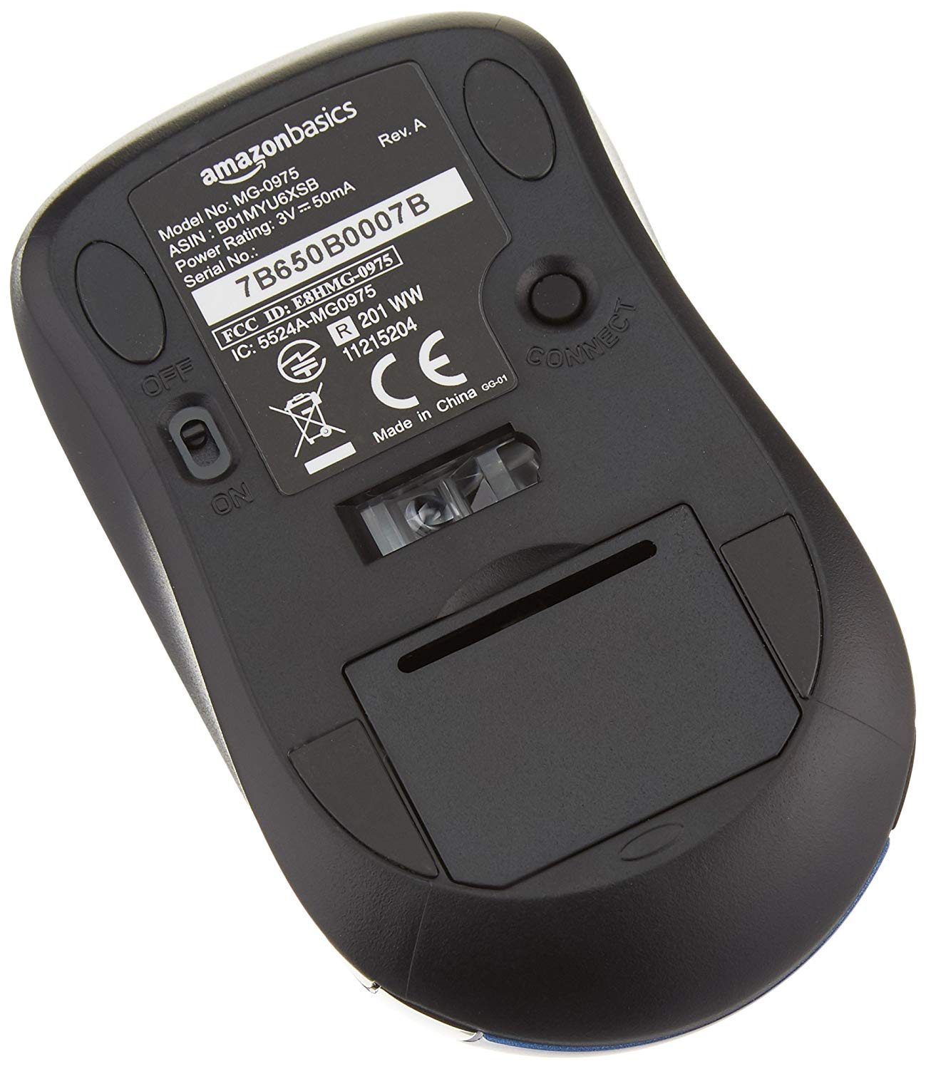 Amazon Basics Wireless Computer Mouse with USB Nano Receiver – Blue ...