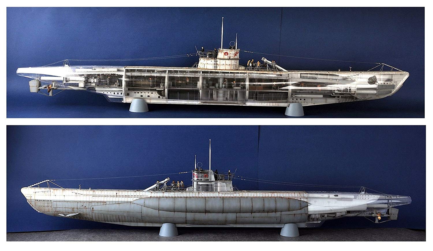 Trumpeter 06801 German WWII DKM U-Boat Type VIIC U-552 Plastic Model ...