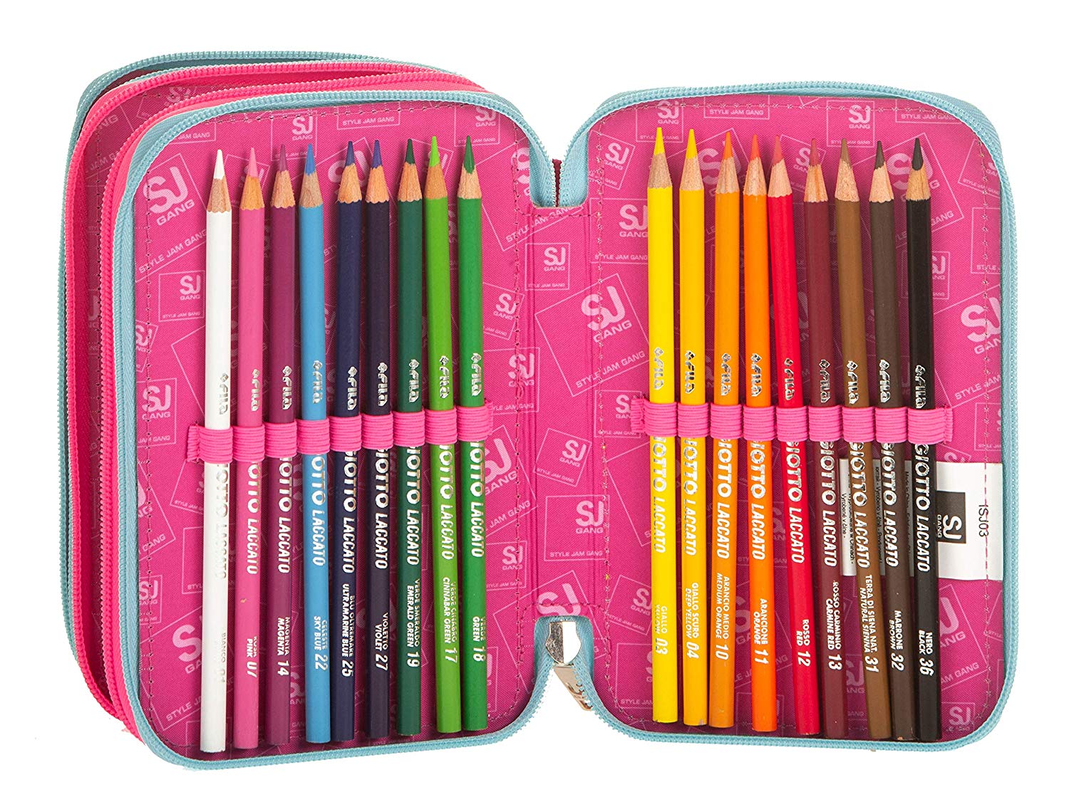 SJ GANG AST.3 Zip Facce Da Pencil Cases, 20 cm, 0.5 liters, Pink (Rosa ...