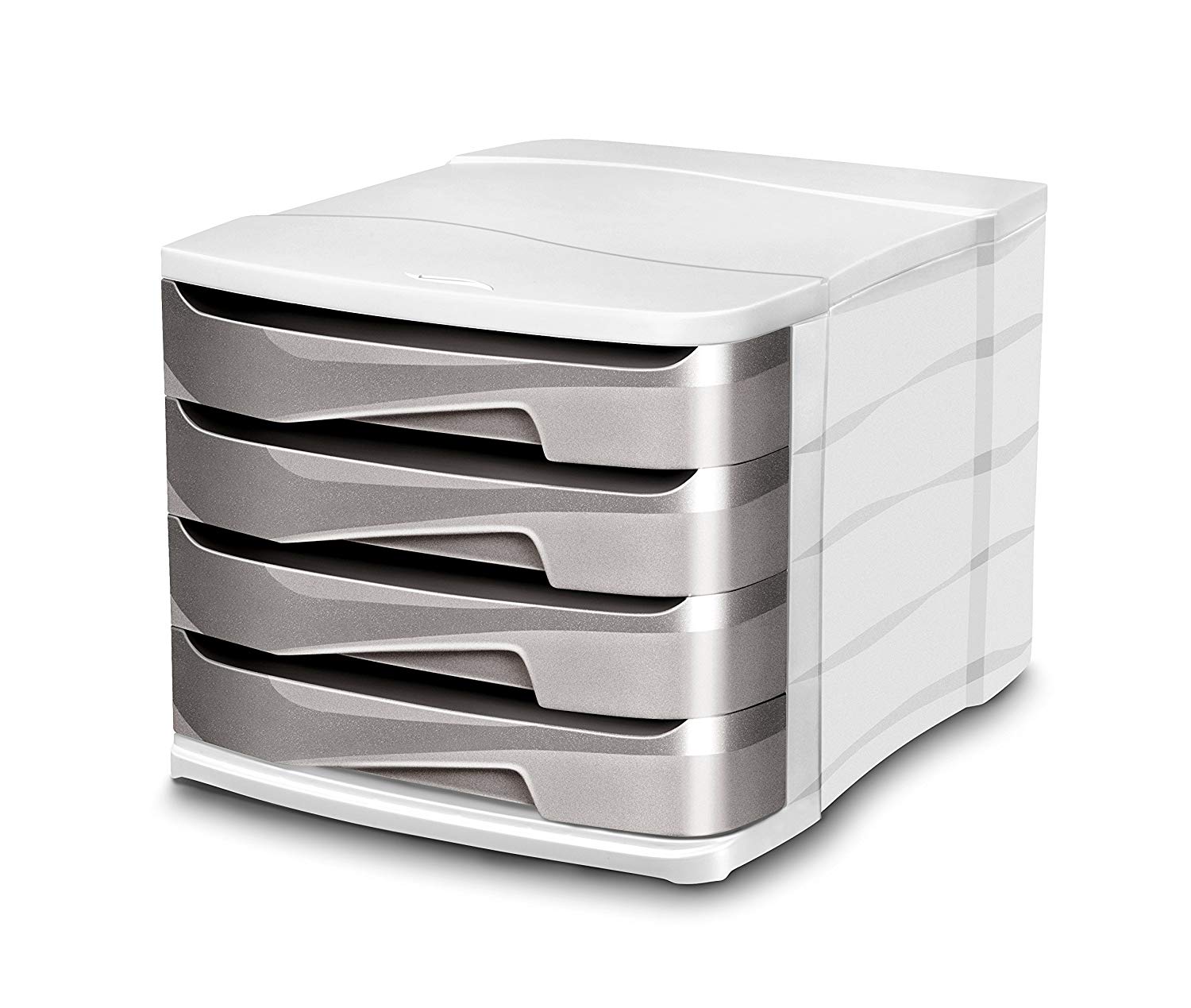 CEP Isis Metallic 4 Drawer Unit – Taupe – BigaMart