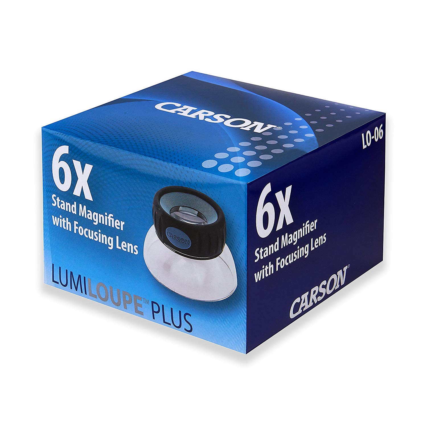 Carson 6x LumiLoupe Plus Focusing Stand Magnifier Loupe – BigaMart