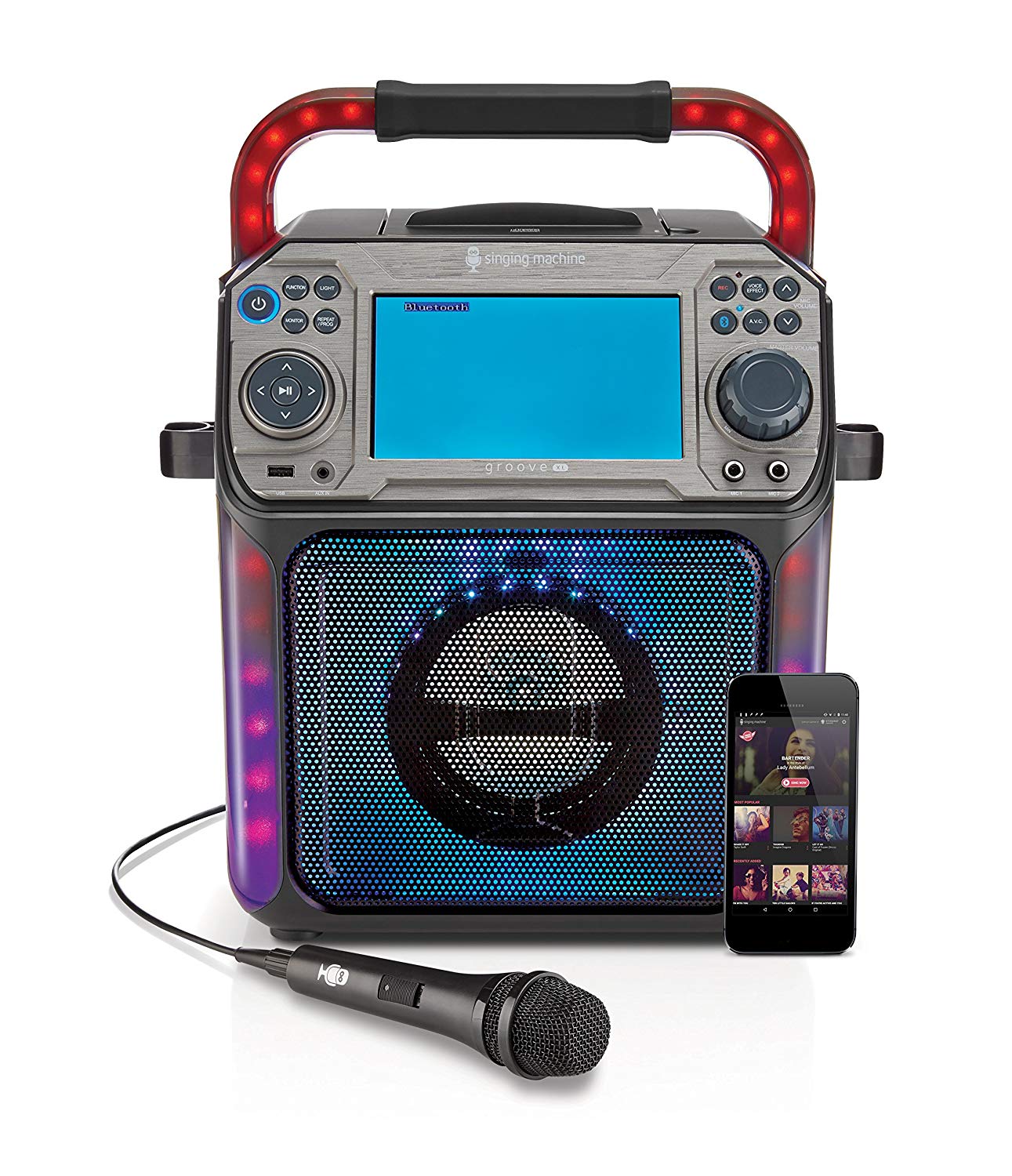 Singing Machine STVG782BK CD Bluetooth Karaoke Machine with inbuilt ...