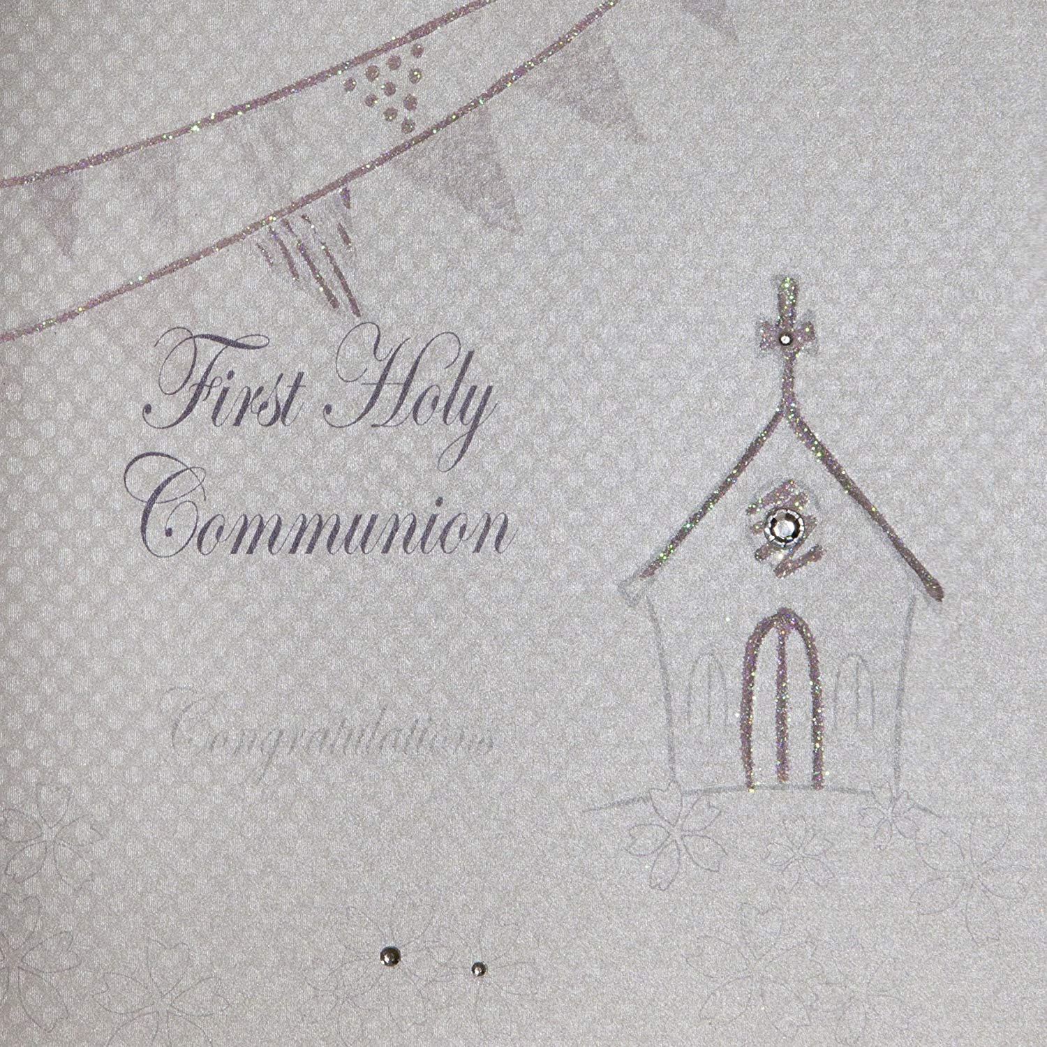 WHITE COTTON CARDS First Holy Communion Congratulations Handmade Card ...